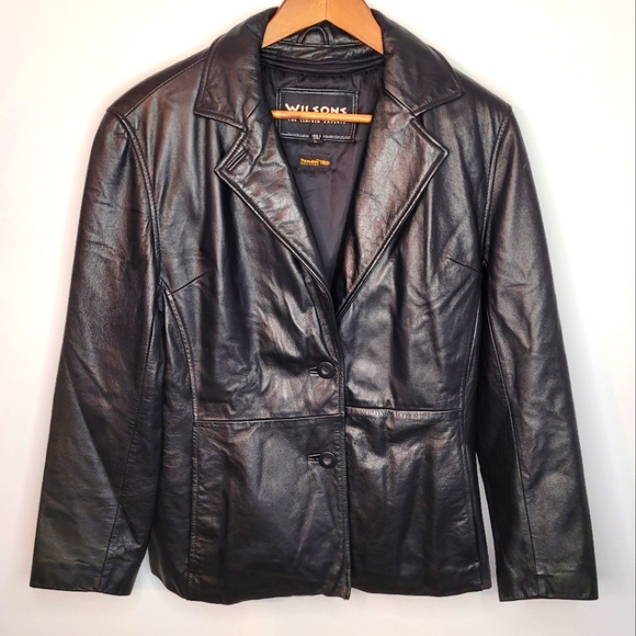 Wilsons Leather | Jackets & Coats | Wilsons Leather Black Leather ...